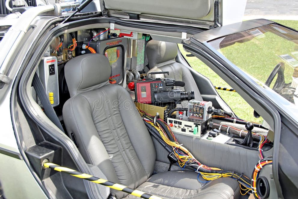 Back To the Future Delorean Stock Image - Image of computers, motors ...