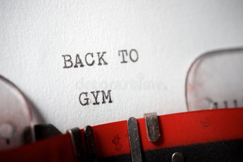 Back to gym phrase stock photo. Image of short, retro - 317632314