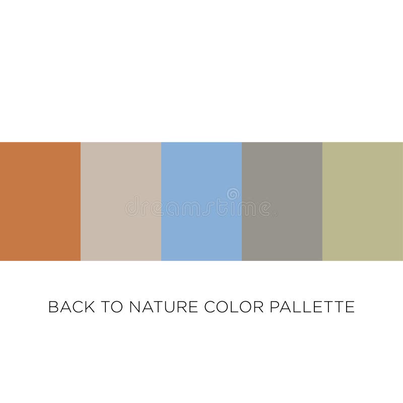 Back To Nature Color Scheme Palette Stock Illustration - Illustration ...