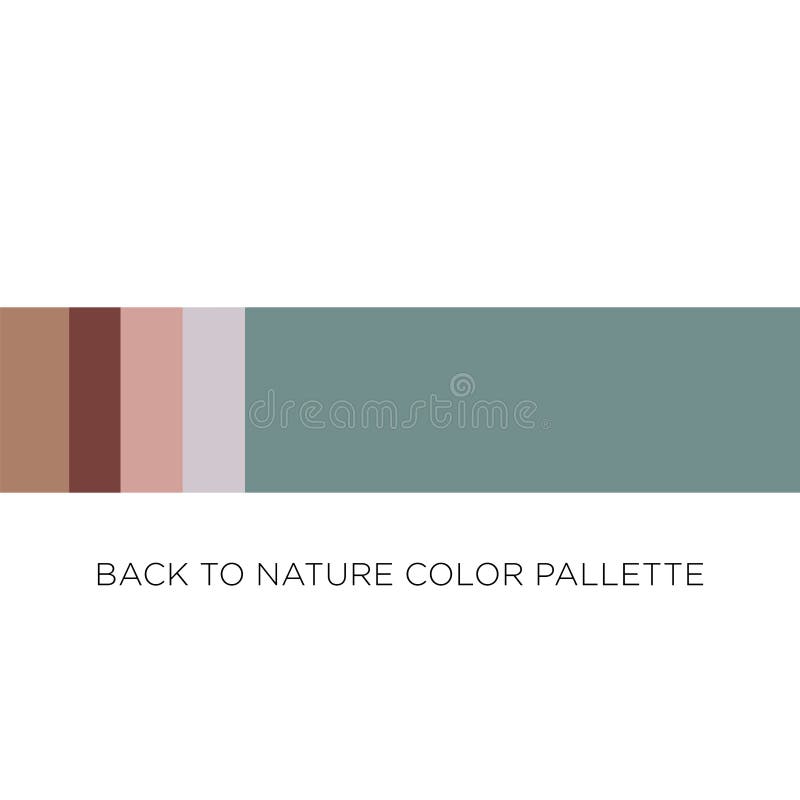 Back To Nature Color Scheme Palette Stock Illustration - Illustration ...
