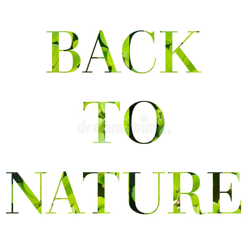 Back to nature text design stock illustration. Illustration of diagram ...