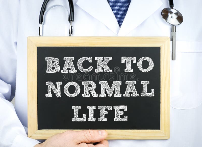 Normal Life Ahead Warning Sign Stock Photo - Image of disease ...