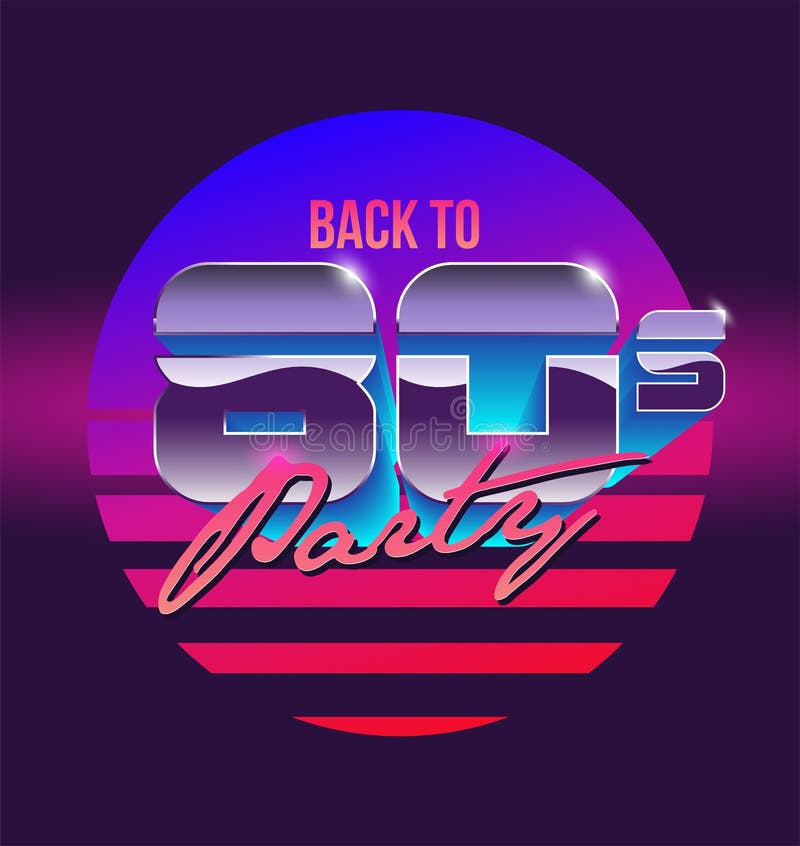 Back To 80`s Sign Banner. Vintage Vector Illustration. Stock Vector ...