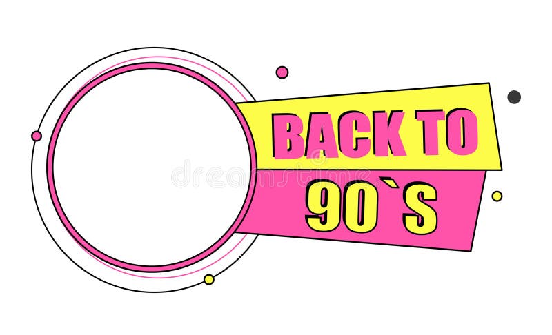 Back To 90s Years. Nostalgia Style Sticker with Space To Insert a Face ...