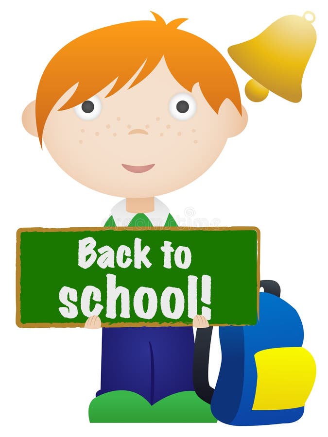 Welcome Back To School! Cute School Kids. Stock Vector - Illustration ...