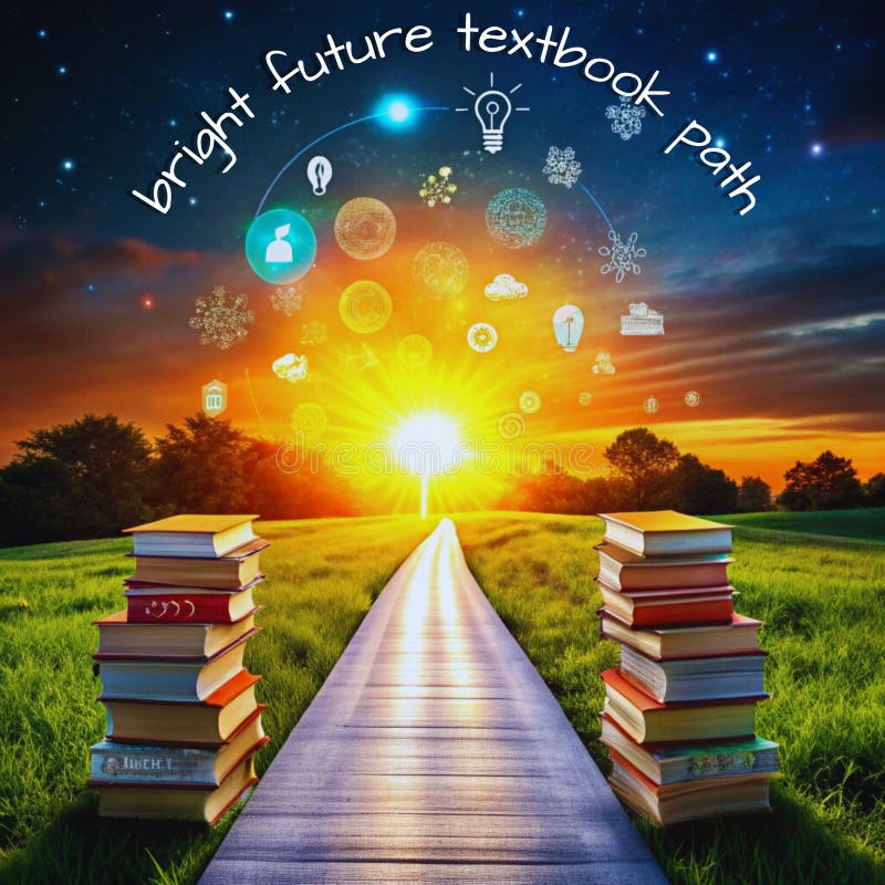 Back To School, Bright Future Textbook Path Stock Illustration ...