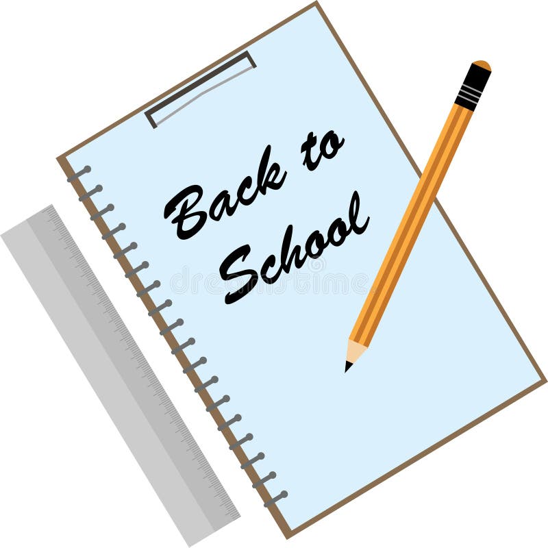 Back To School Text Write on the Paper with Pen Graphic Element Stock ...
