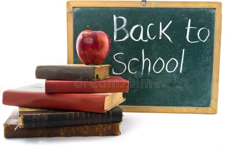 Back To School Wooden Toy Blocks with School Supplies Stock Photo ...