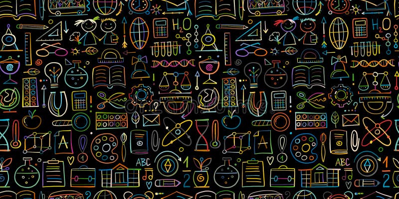 Back To School. Abstract Background Stock Vector - Illustration of ...