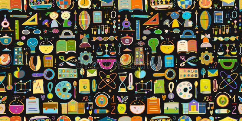 Back To School. Abstract Background Stock Vector - Illustration of ...