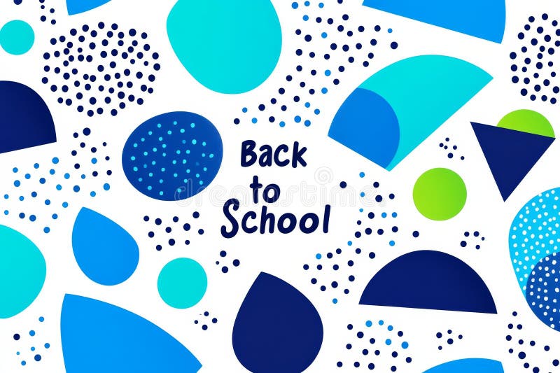 Back To School Abstract Design Vibrant Shapes Dots and Back To School ...