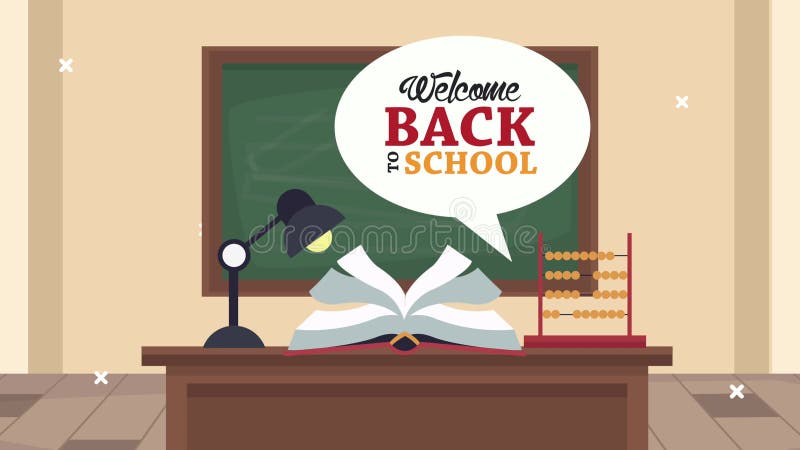 Back To School Animation with Schoolgirl in Classroom Stock Footage ...