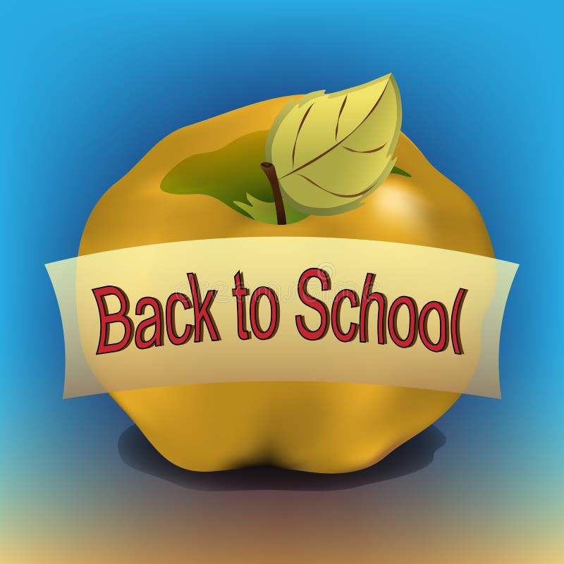 Back To School Apple Banner Stock Vector - Illustration of lunch ...