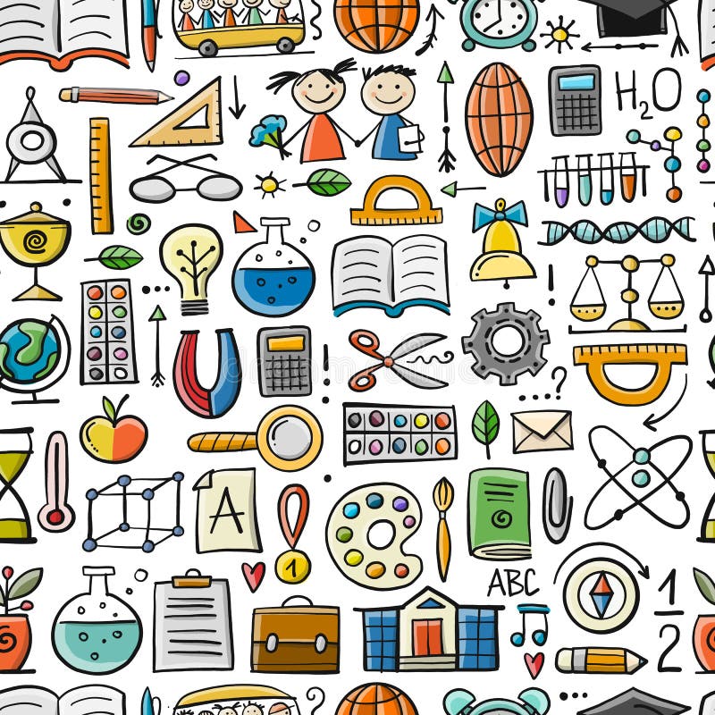 Back To School. Art Background Stock Vector - Illustration of school ...