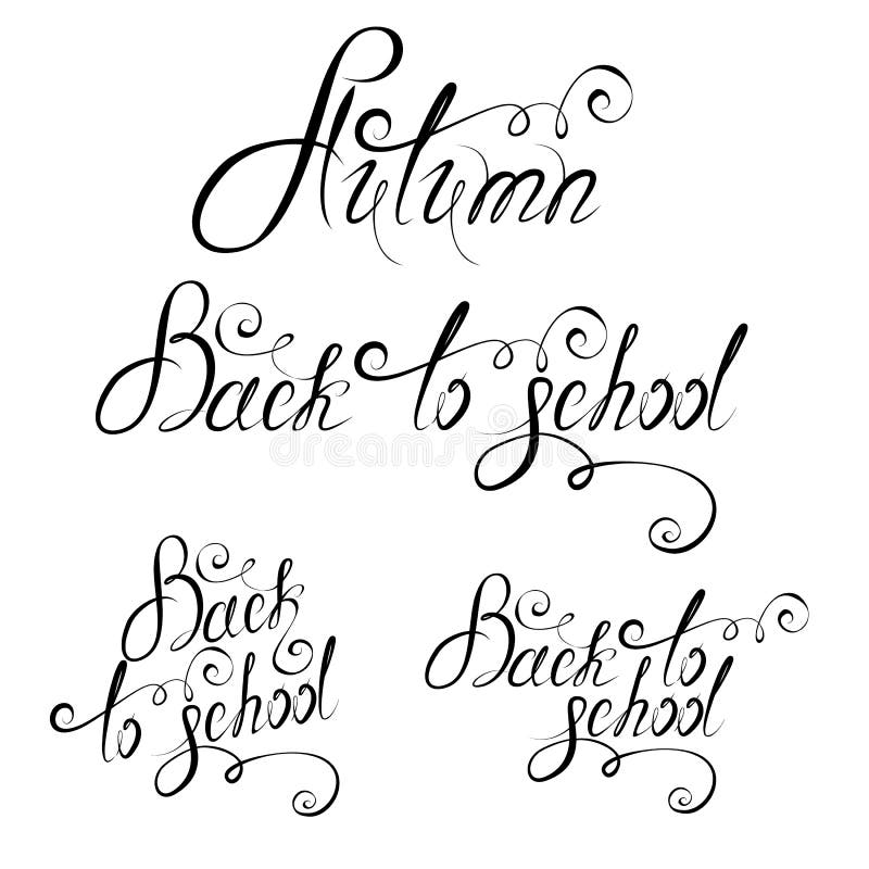 Back To School Calligraphy Stock Illustrations – 3,427 Back To School ...