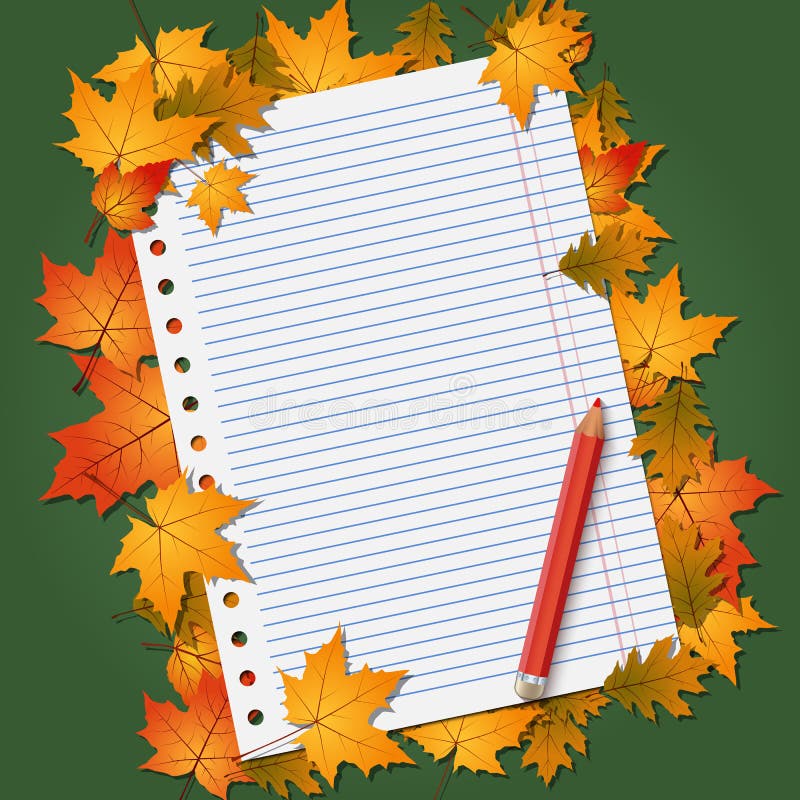 Back To School Autumn Vector Background Stock Vector - Illustration of ...