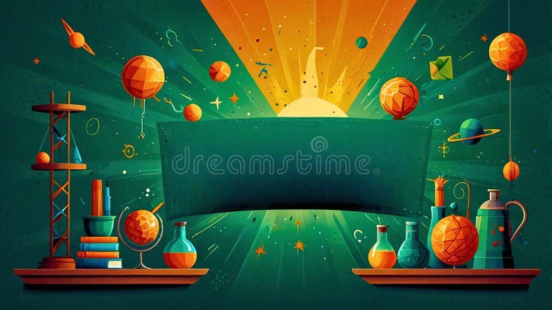 Back To School with Background of Laboratory Equipment, Science Books ...