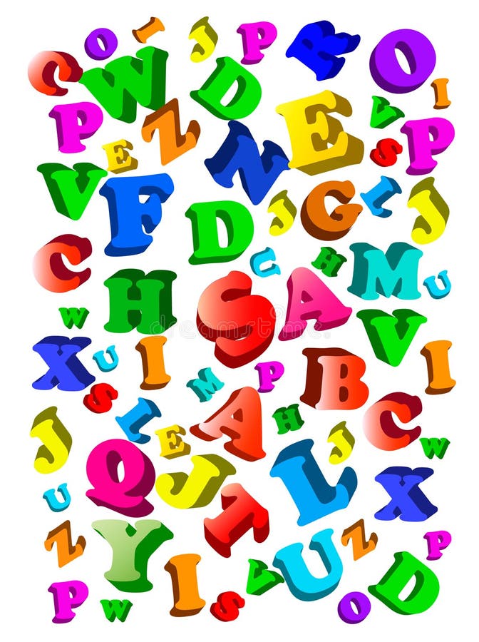 Back To School. Background with Color Alphabet Stock Vector ...