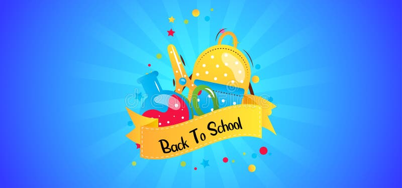 Back To School Background with Copy Space Stock Vector - Illustration ...