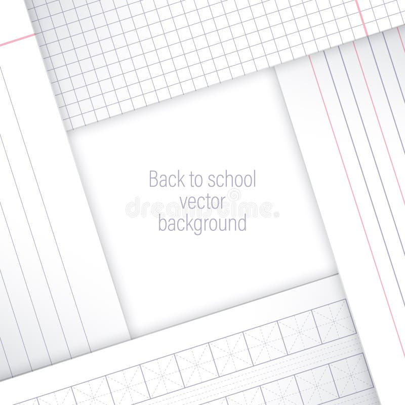 Back To School Background with Pages for Writing in Different Languages ...