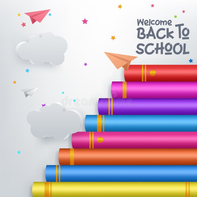 Back To School. Background with School Supplies Stock Vector ...