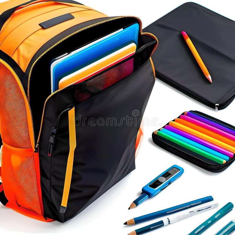 Back to school backpack stock illustration. Illustration of student ...