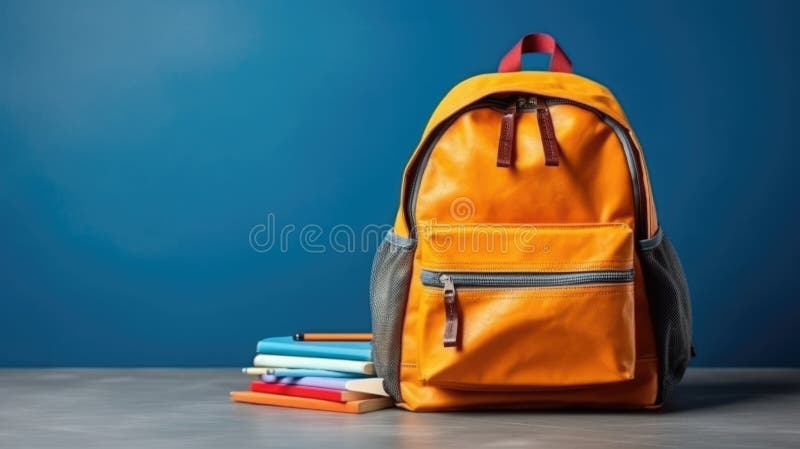 Back To School. Backpack with School Equipment with Copy Space Stock ...