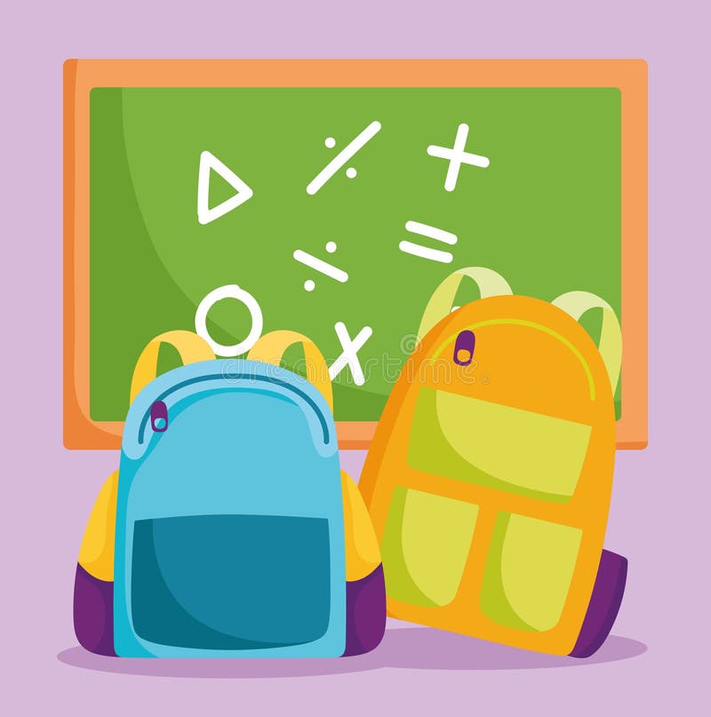 Back To School Backpacks Stock Illustrations – 1,215 Back To School ...
