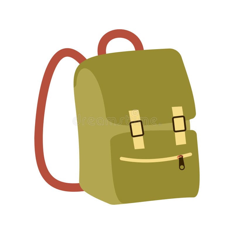 Back To School. School Bag Icon Vector Backpack Flat Design Template ...