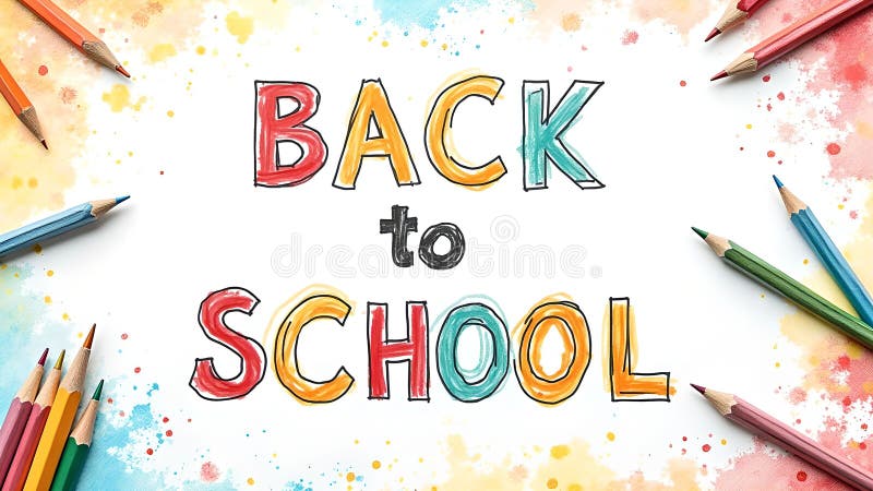 Back To School Banner with Colorful Pencils. Concept of Education ...