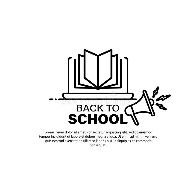 Vector Megaphone Icon Back To School Concept Stock Illustrations – 16 ...
