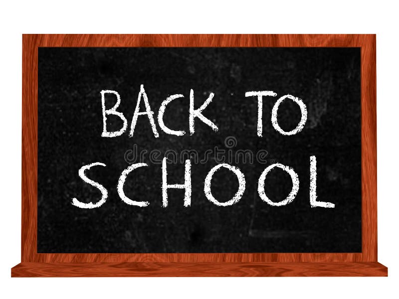 Back To School on Blackboard Stock Illustration - Illustration of back ...