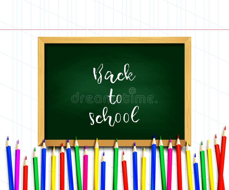 Back to school blackboard. stock vector. Illustration of design - 246976180