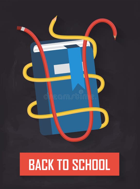 Back To School Book with Crayons Stock Vector - Illustration of crayon ...