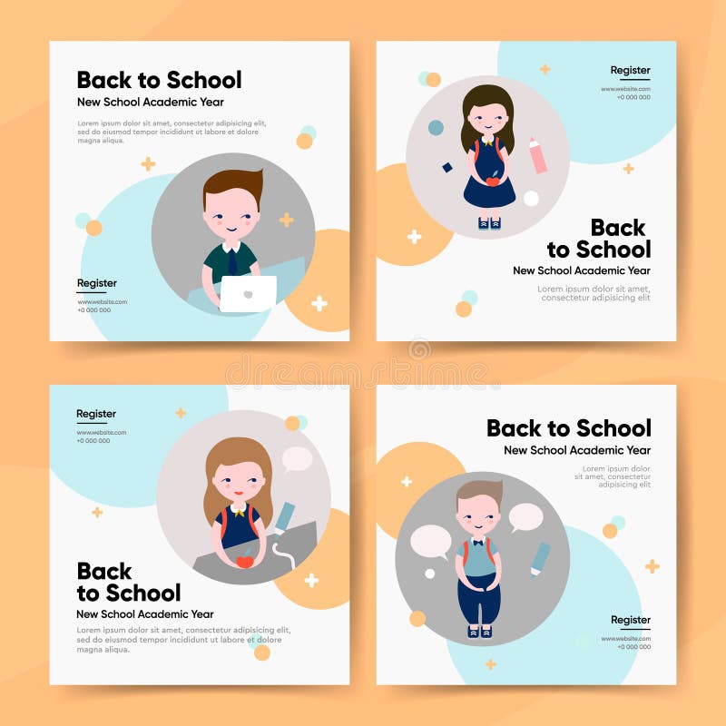 Back To School Bundle Template Stock Vector - Illustration of page ...