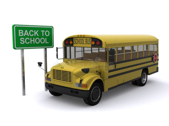 School Bus Stop Sign White Background Stock Illustrations – 2,985 ...