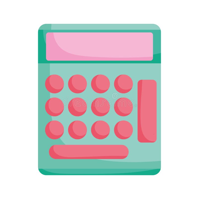 Back To School Calculator Maths Number Icon Stock Vector - Illustration ...