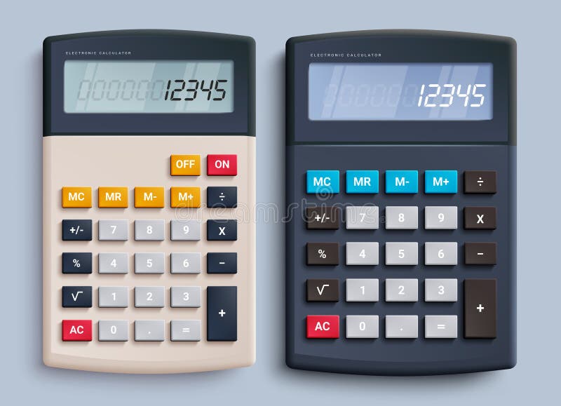 Back To School Calculator Vector Set. Back To School Calculator ...