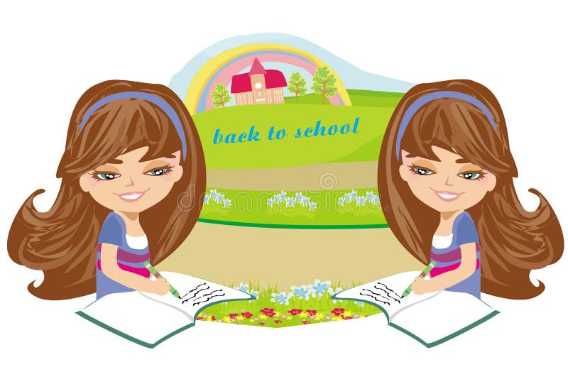 Back to school card stock vector. Illustration of open - 41933002