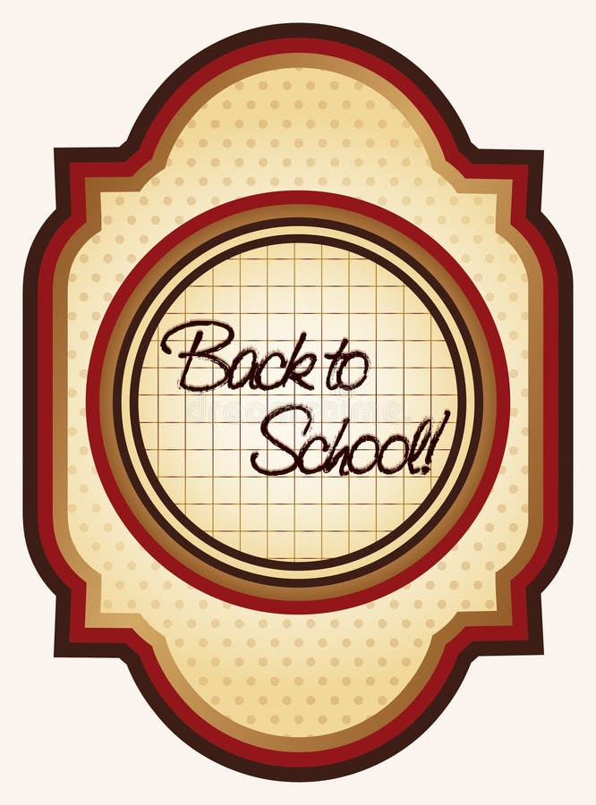 Back To School Card in Old Style, Vector Stock Vector - Illustration of ...