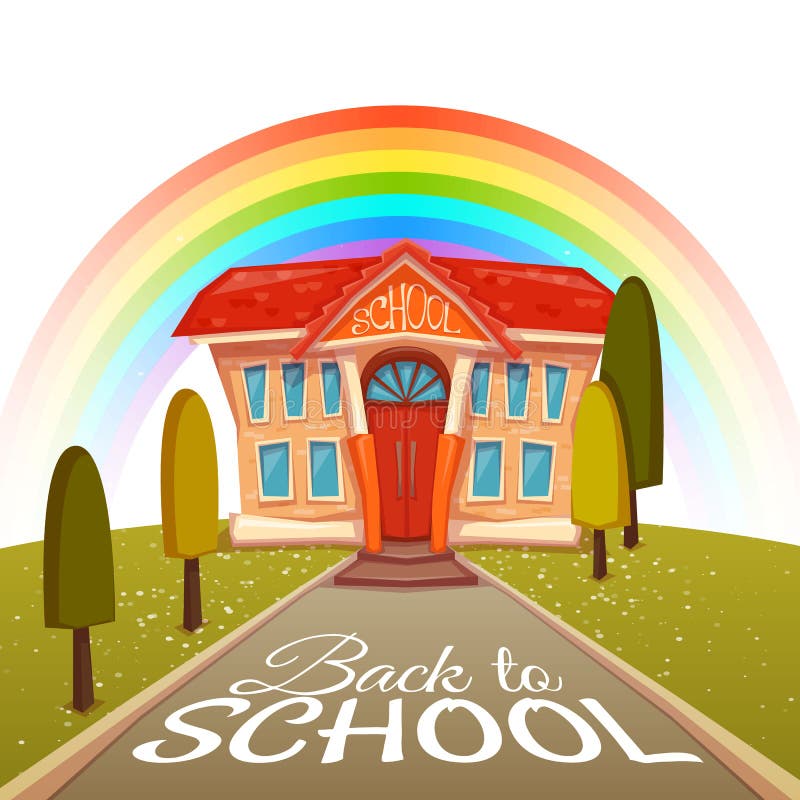 Back To School Cartoon Poster. Vector Illustration Stock Vector ...