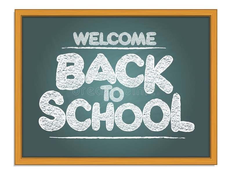 Welcome Back To School Message on the Chalkboard Stock Vector ...