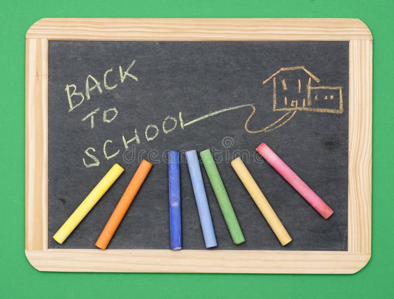 Back To School on Chalkboard Stock Image - Image of learning ...