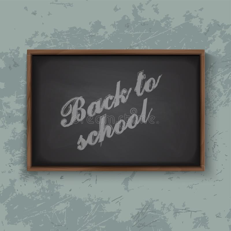 Back to School Chalkboard stock vector. Illustration of template ...