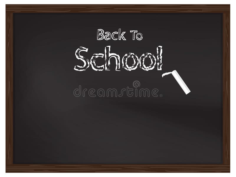 Back To School on Chalkboard for Background Stock Vector - Illustration ...