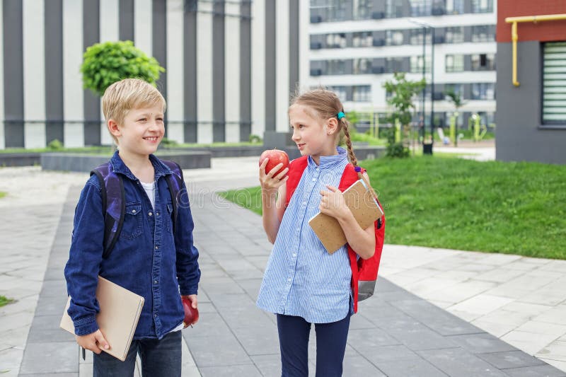 Back To School. Children Go To School for Study Stock Photo - Image of ...
