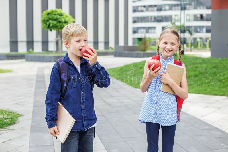 Back To School. Children Go To School for Study Stock Photo - Image of ...