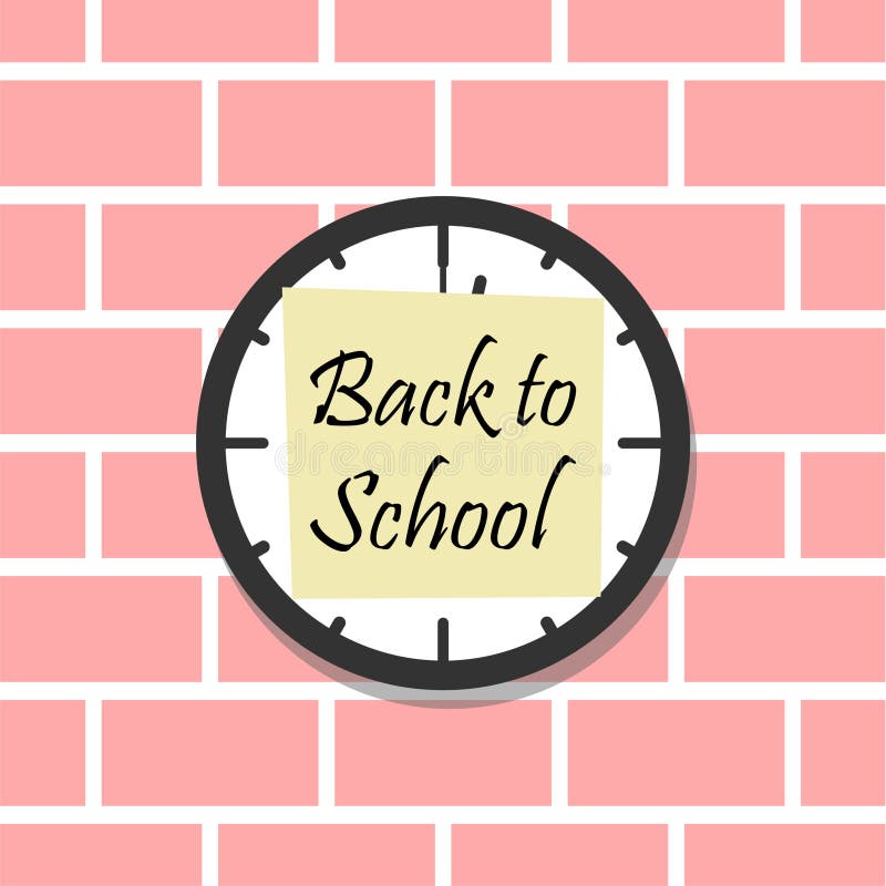 Back To School, Clock Icon, Simple Vector Icon Stock Vector ...