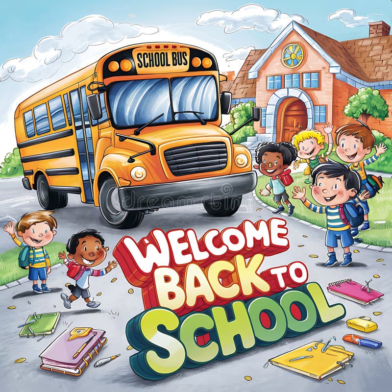 Welcome Back To School Bus Stock Illustrations – 1,377 Welcome Back To ...