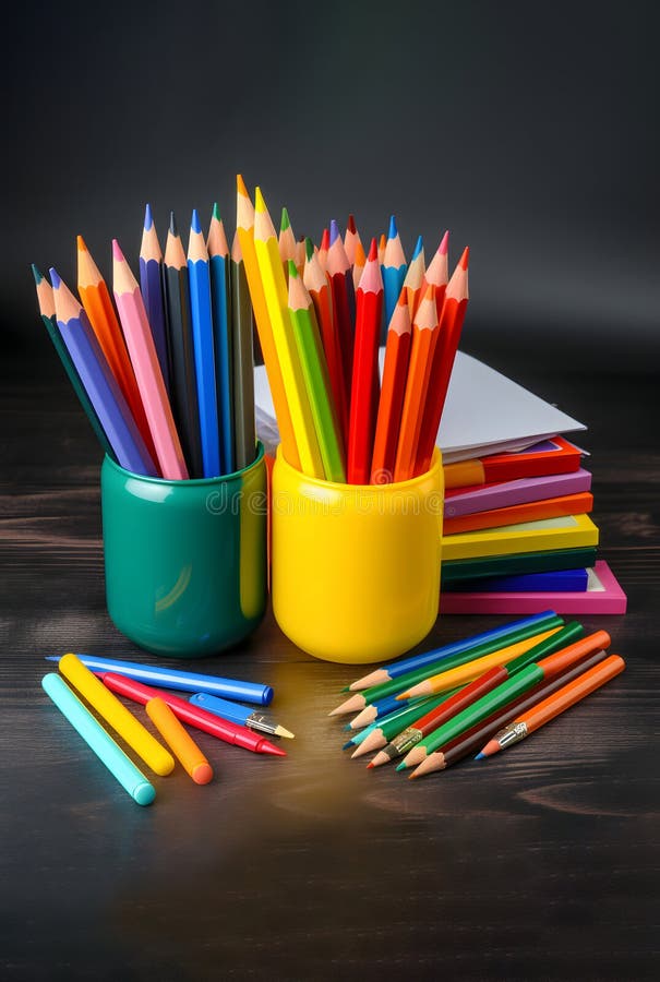 Back To School Color School Bags - Design Banner - Generative AI Stock ...